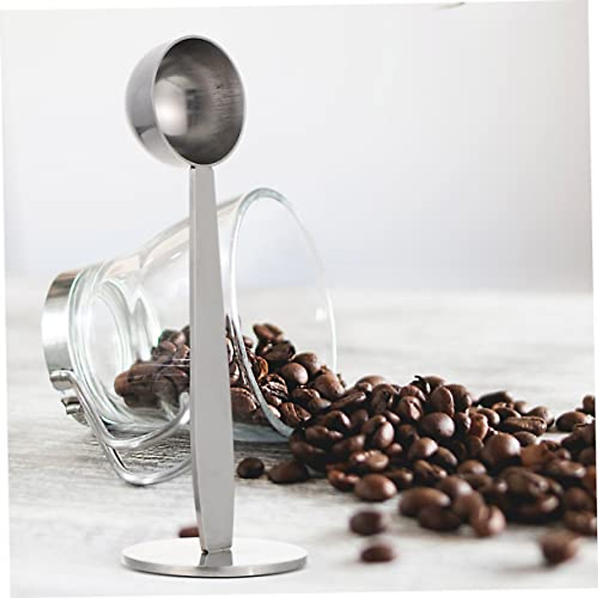 KITANDOVE 2pcs Powder Hammer Measuring Spoon Coffee Bean Pressers Coffee Machine Dual-use Coffee Spoon Coffee Hand Tampers Tea Spoon Tool Coffee Beans Stainless Steel Tampers Silver
