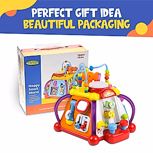 Toysery Baby Activity Center – Toddler Kids Learning & Skill Development Cube with Lights & Music. Enhance Skill Development with a 15 in 1 Game Functions Toy