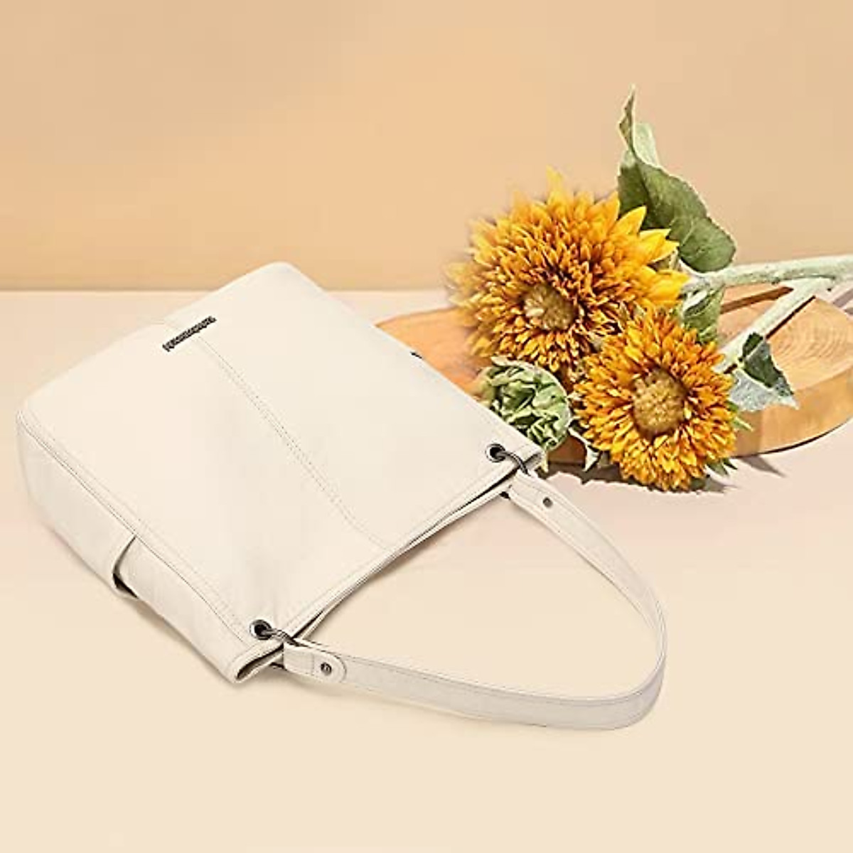 Montana West Hobo Purse for Women 2pcs Handbag Set Shoulder Bag Soft Washed Leather Top Handle Satchel with Wallet MWC2-115BG