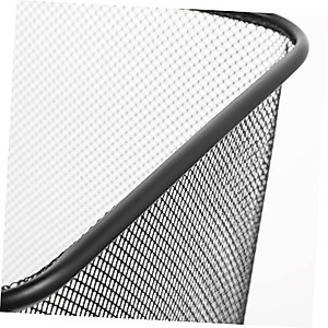 Cabilock Garbage Can Containers with Lids Garbage Container Bin Trashcan for Your Kitchen Basket Bins Lightweight Trash Garbage Bin Bedroom Mesh Trash Can Small Trash Can Bucket Black Iron