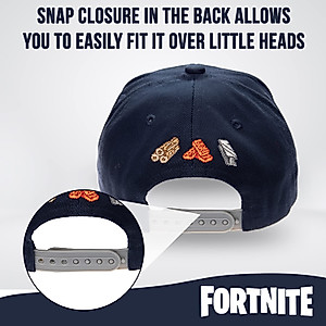 FORTNITE Baseball Cap for Boys, Quality Made Boys Hat and Fitted Cap, Flatbrim Baseball Hat with Sleek Design Navy
