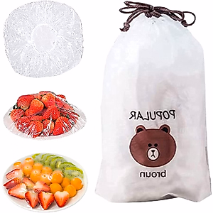 200pcs Food Grade Suitable For Various Shapes Of Plates, Cold And Hot, Flexible And Durable Elastic Shrink Wrap Cover