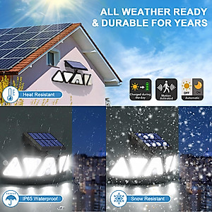 Neloodony Solar Lights Outdoor Waterproof, 329 LED Motion Sensor Outdoor Lights 5 Heads Outdoor Motion Sensor Light, Solar Lights for Outside, Patio, Garage, Garden, Front Door (2 Packs)