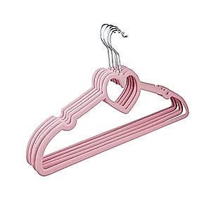 42CM 10/20PCS Cute Hangers Velvet Hangers Heart Design Clothing Rack Clothes Drying Rack Coat Hanger Hangers for Clothes (Color : Green, Size : 42CM 10PCS)