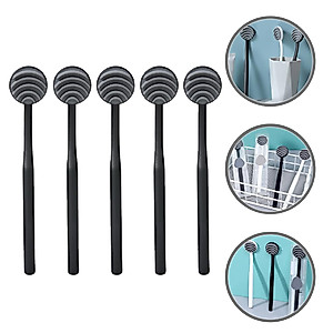 VILLCASE 5pcs cleaning brush tool scraper silicone spatula cleaners coating scrubber clean brush plastic portable brush