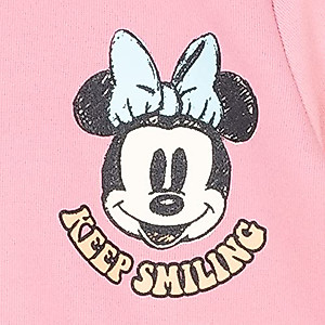 Disney Minnie Mouse Little Girls Pullover Sweatshirt & Leggings & Scrunchie pink/white 7-8
