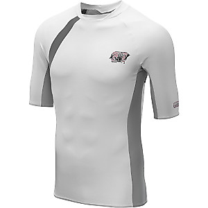 Body Glove Men's Performance Short Arm Rashguard, White/Silver, X-Large