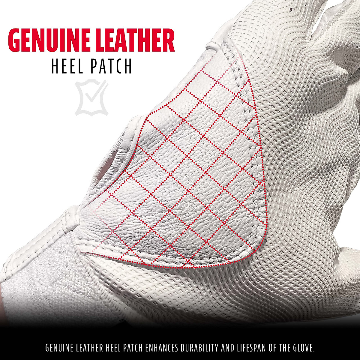 Franklin Sports MLB Batting Gloves - Classic XT Adult Men's + Youth Batting Gloves Pair - Baseball + Softball Gloves - White - Adult Small