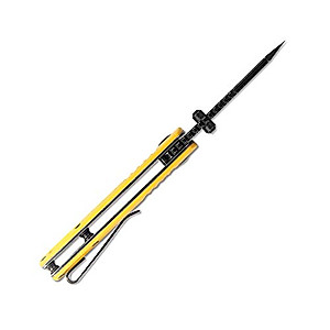 Kizer Knives Shard, Small Pocket Knife EDC Knife, Yellow G-10 Handle with 2.25" Black N690 Blade, V2531N1