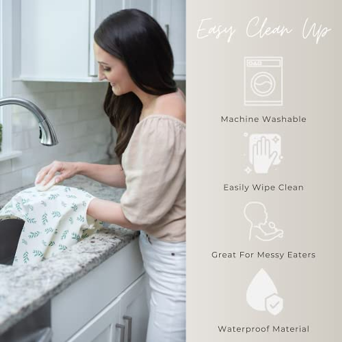 Little Keegs Long Sleeve Baby Bibs - Toddler Art Smock Feeding Baby Apron Eating Shirt Waterproof Wearable Full Sleeved Bib