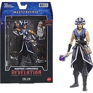 Masters of the Universe Masterverse Revelation Action Figure & Accessories, Evil-Lyn Motu Collectible with Articulation & Swappable Parts, 7-inch