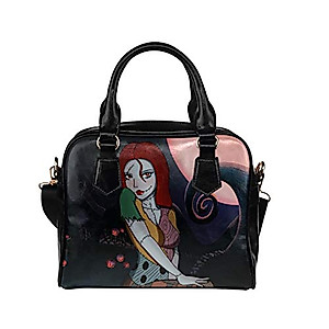 Jack and Sally Womens Leather Handbags Totes Top Handle Shoulder Bag Satchel Ladies Purses With Shoulder Strp (13#)