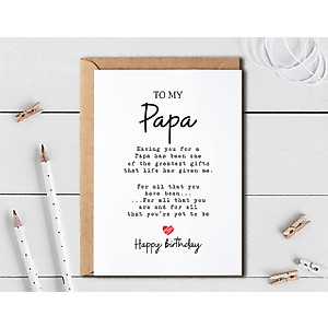 To My Papa - Papa Birthday Card - Papa Is The Greatest Gifts In My Life - Birthday Card For Papa - Gift For Papa Card- Christmas Gifts For Papa