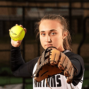 Dudley USASB Thunder Heat Fastpitch Softball - 12 Pack,Yellow