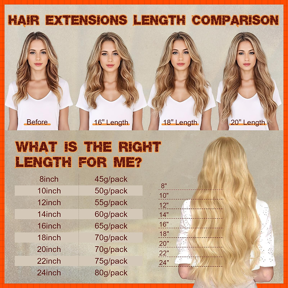 Benehair Clip in Hair Extensions Real Human Hair Light Brown Hair Extensions Clip in Human Hair Long Straight Remy Natural Full Head 8pcs Real Hair Extensions for Women 18inch #6 Light Brown