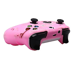RALAN Pink Controller Skins for Xbox One, Silicone Controller Cover Skin Protector Compatible for Xbox Ones Controller (Pink Pro Thumb Grip x 2,Cat + Skull Cap &Cover Grip x 2) Blue Butterfly Pink