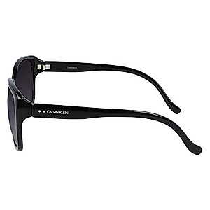 Calvin Klein Women's CK20518S Rectangular Sunglasses, Black, 60/15/135