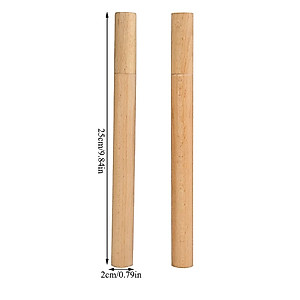 Portable Wooden Chopsticks Storage Box,plplaaoo Chopsticks Storage Case,25x2cm Reusable Wooden Chopsticks Storage Tube Pipe Carrier for Home,Outdoor Picnic