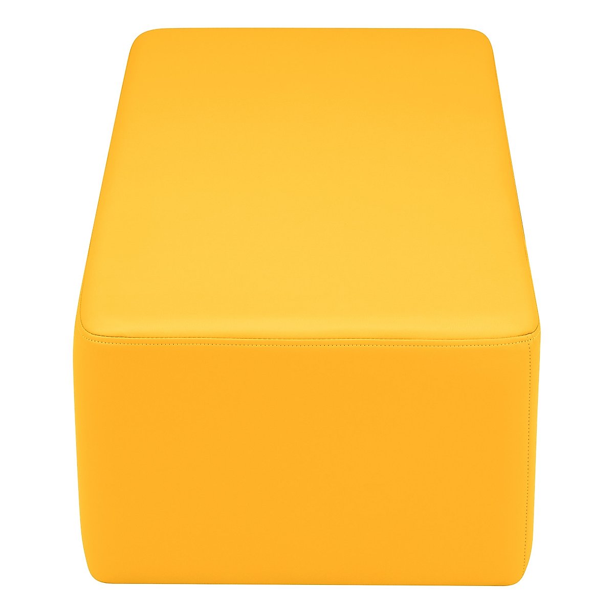 Sprogs 12" H Structured Rectangle Stool -Flexible Modular Collaborative Soft Seating for Office, Home, Lounge and School Classrooms with Durable Frame -Yellow