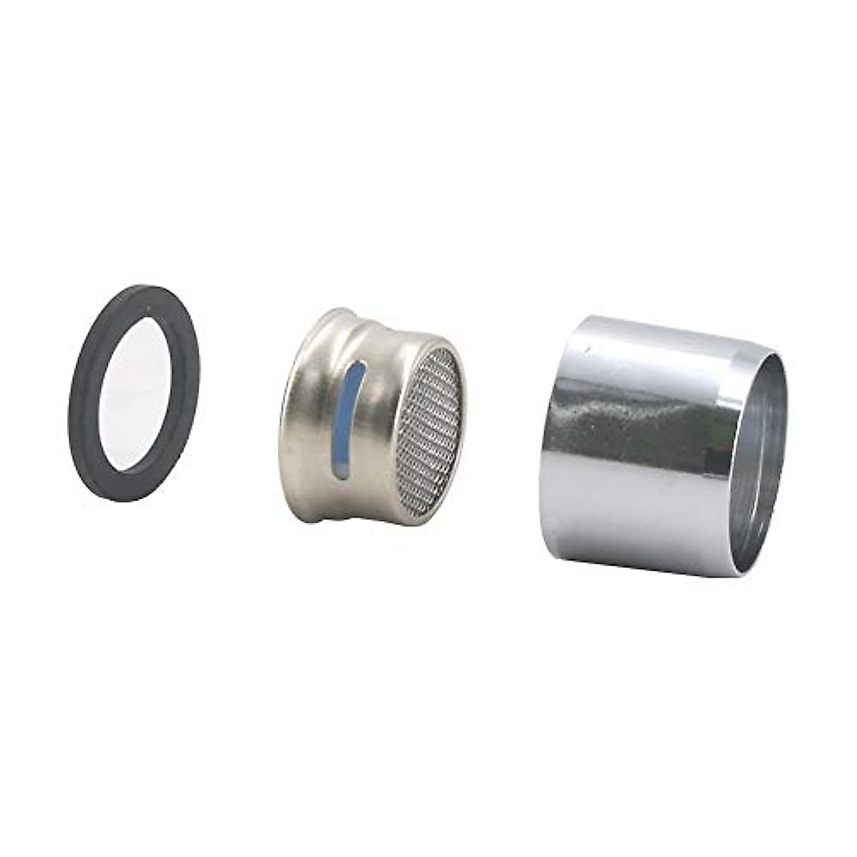 Kitchen Faucet Aerator,22mm /0.87 Inch Female Threaded Brass Housing Aerator with Plumber's Tape, Polished Chrome, 4 Pack