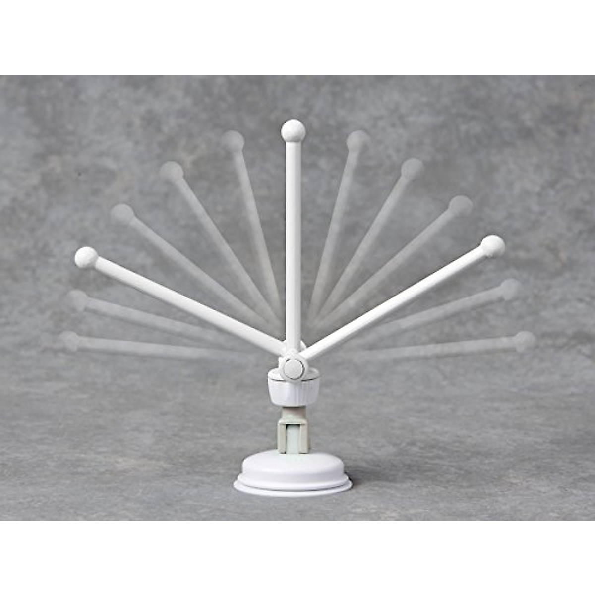 Changing Lifestyles Safe-er-Grip Drip Dry Portable Drying Rack, White with 3 prongs,11.5x17 Inch (Pack of 1)