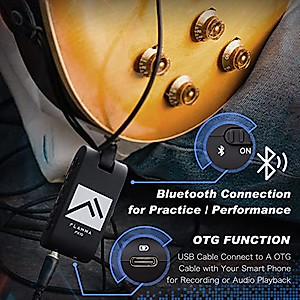 FLAMMA Guitar Headphone Amp Portable with 28 Drum Grooves 14 Built-in Effects 14 Amplifier Models 5 Tone Colors Support Bluetooth USB Audio Recording and Playback OTG Function Home Practice