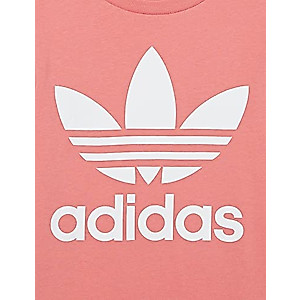 adidas Originals,unisex-youth,Trefoil Tee,Hazy Rose/White,Medium