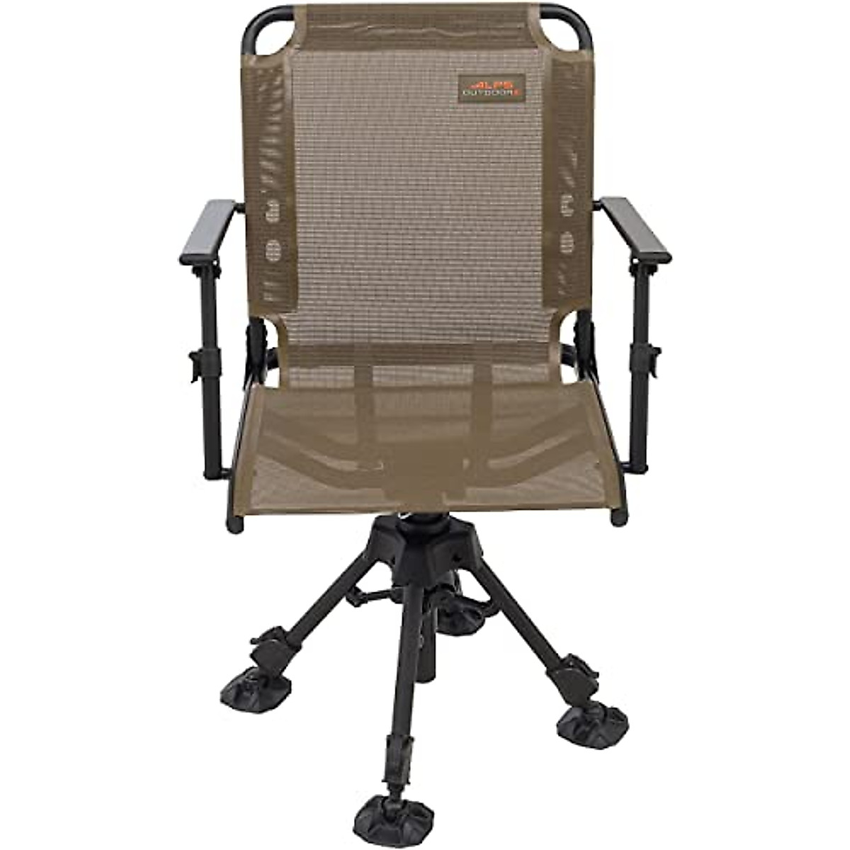 ALPS OutdoorZ Stealth Hunter Hunting Chair,Adjustable Height Deluxe, Brown - New