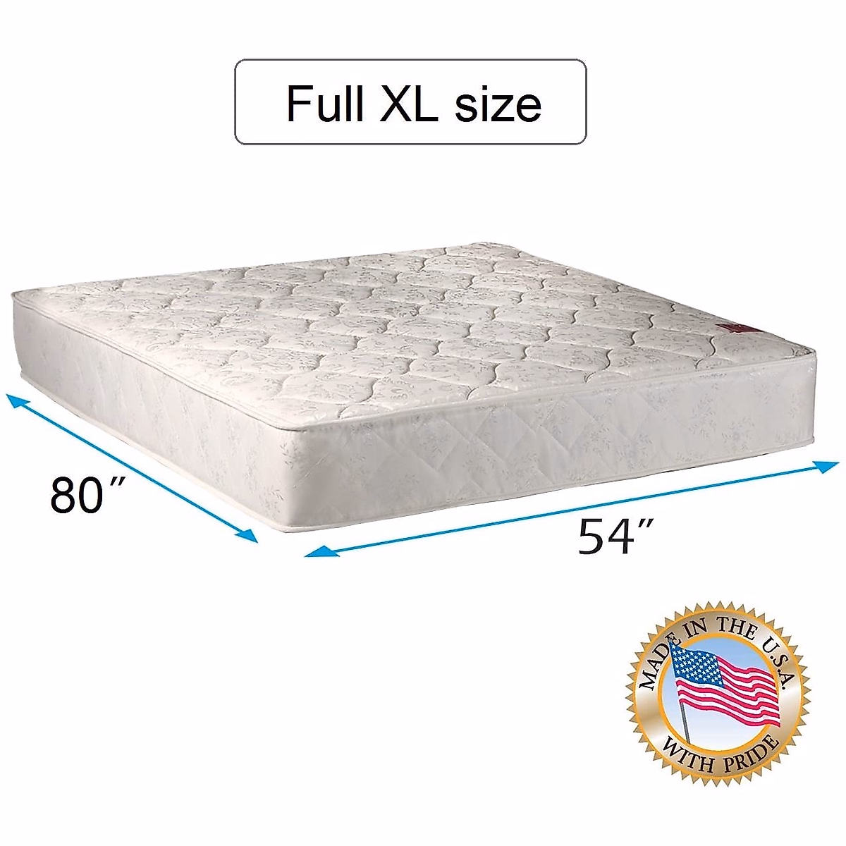 DS Solutions USA Legacy Full XL Size 2-Sided Mattress Only with Mattress Protector Included - Orthopedic, Innerspring coils, Long Lasting Comfort