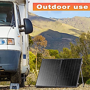 VICEMOB 200 Watt 12 Volt Monocrystalline Portable Foldable Solar Panel Suitcase with Waterproof 30A Charger Controller, Built-in Kickstand, for 12V Batteries RV Camping Power Station