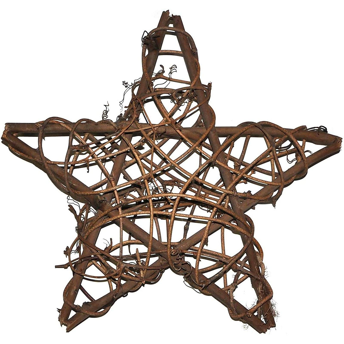 Natural Wicker Rattan Stars for Home Garden Wreath Tree Decoration Home Garden DIY Craft Art Wedding Decoration 20 Pcs(9cm)