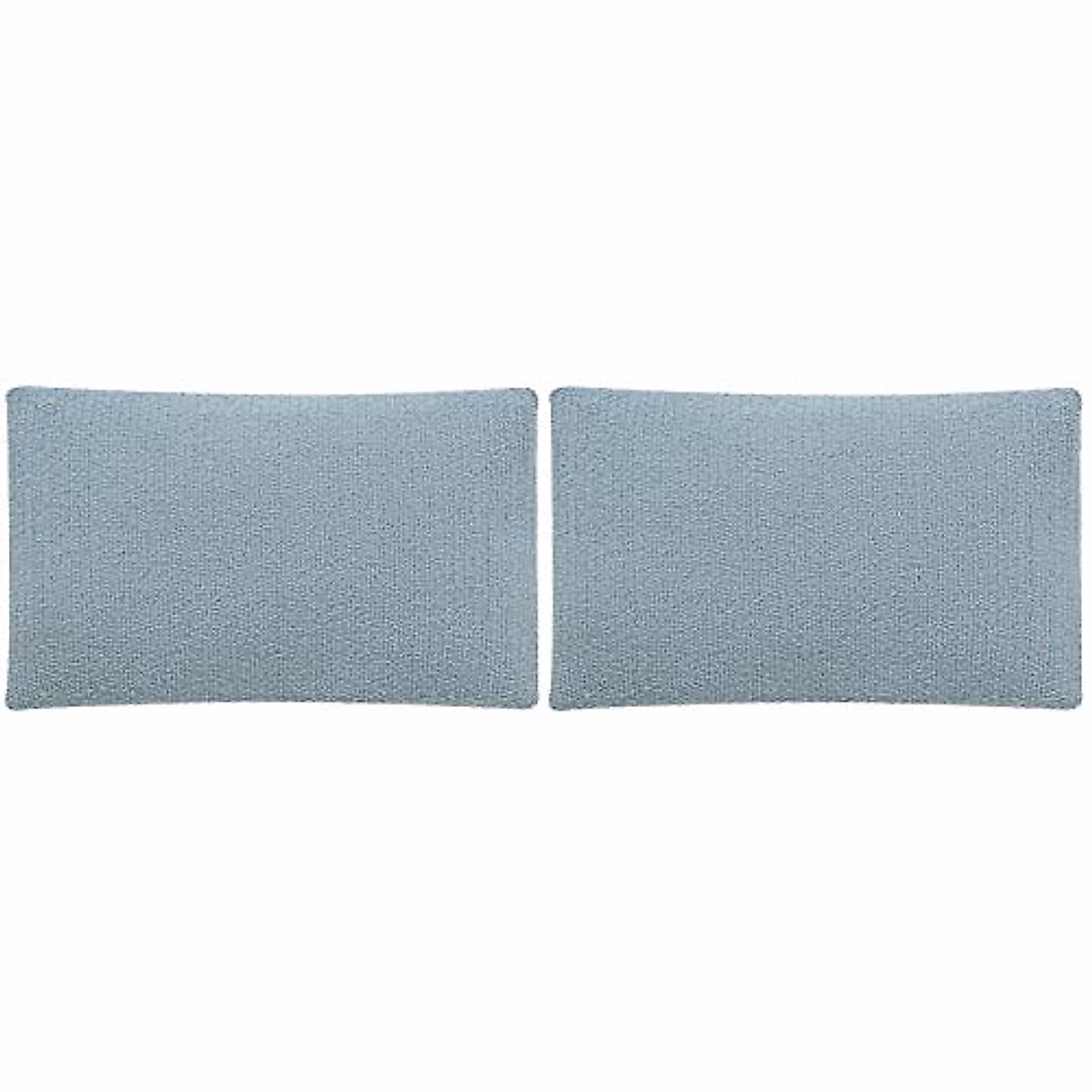 Safavieh PPL112D-1220-SET2 Collection Soleil Marine Baby Blue Indoor/Outdoor Throw Pillows (12" x 20") (Set of 2), 12"x22"