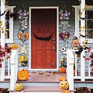 Nightmare Birthday Party Door Sign Banner, Nightmare Party Cutouts Banners Door Hanging Porch Birthday Party Supplies for Halloween Party Indoor Outdoor Decorations