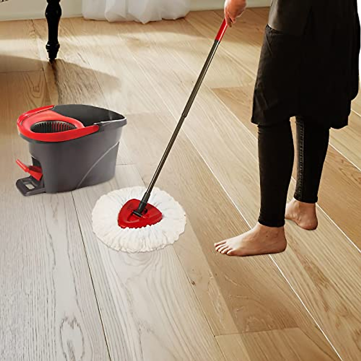 [3 Pack] Mop Replace Heads, Spin Mop Refill Heads Replacements Compatible with O Cedar 1-Tank System- Easy to Replace, Microfiber, Machine Washable
