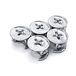 ReplacementScrews Metal Cam Lock Nuts Compatible with IKEA Parts 119030, 118224, 120076, 117434 Replaces Plastic Cams (Pack of 5)