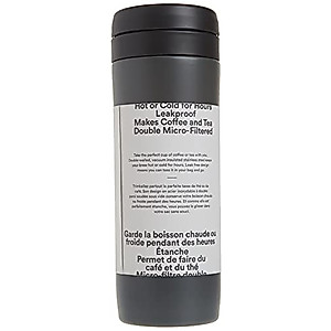 ESPRO P1 French Press Coffee Maker for Travel - Double Walled Stainless Steel Vacuum Insulated Coffee Maker and Tea Maker, Portable and Durable Coffee Press for Travel, 12 Ounce, Gun Metal Gray