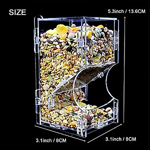 Lucky Interests 2 pcs Hamster Automatic Feeder, Hamster Food Dispenser with Bracket Small Assembled Fixed Animals Food Bowl for Dwarf Hamster Guinea Pig Chinchilla Gerbil Bird Ferret with 2 Spoon