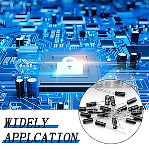 24 Values 500 Pcs Aluminum Electrolytic Capacitor Assortment Box Kit Range 0.1uF~1000uF MFD 10V/16V/25V/50V Radial Electrolytic Capacitors for TV, LCD Monitor, Radio, Stereo, Game