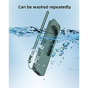 K TOMOTO Compatible with Apple TV 4K Siri Remote Case 2021, Silky-Soft Anti-Slip Protective Silicone Cover for Siri Remote Control 2nd Generation [Lanyard Included], Pine Green