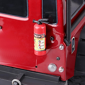 CrazyHobby RC Decoration Fire Extinguisher with Sticker for 1/10 Scale RC Rock Crawler Traxxas TRX4 Axial SCX10 & SCX10 II Redcat Gen7 Gen 8 RC Car Truck Parts