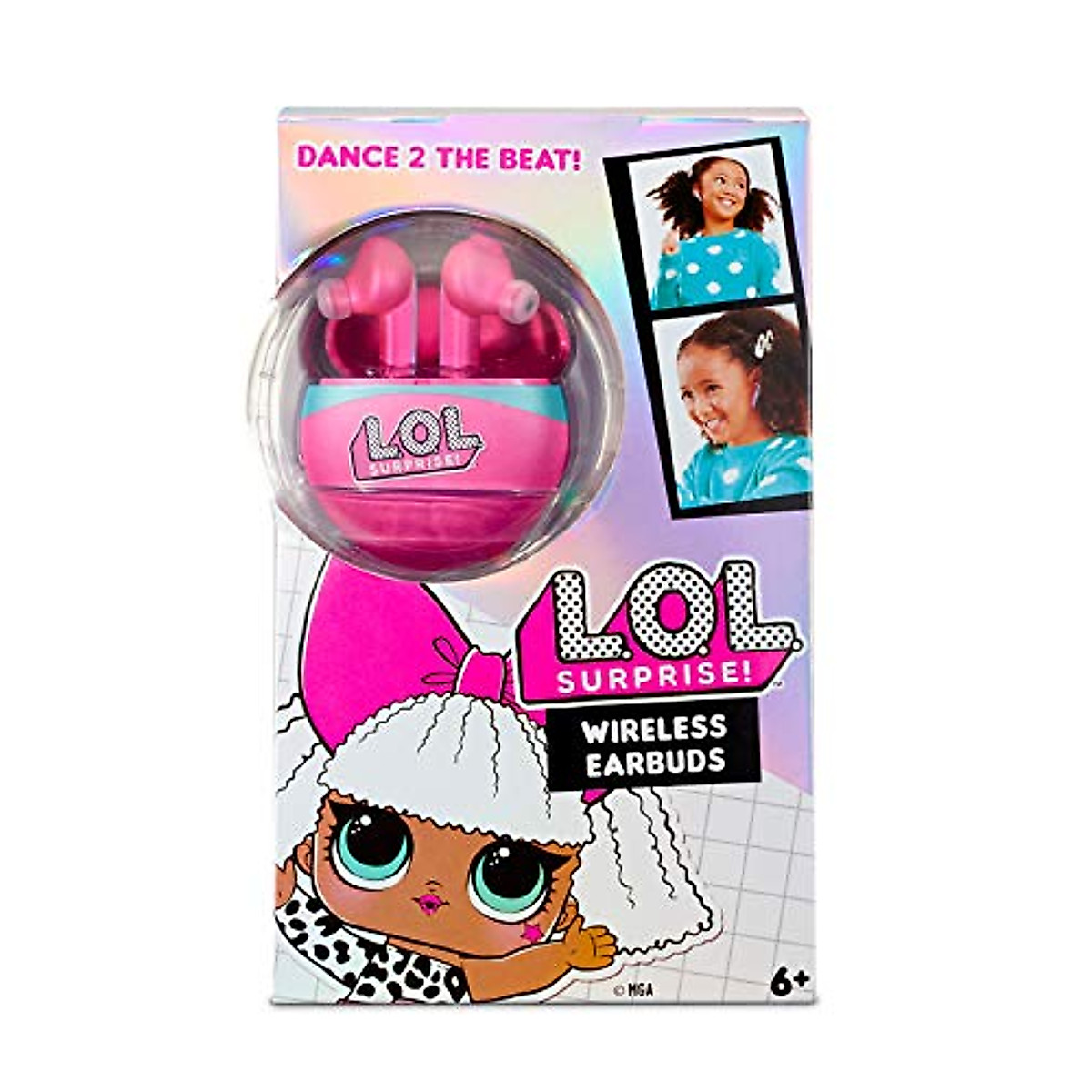 L.O.L. Surprise! Wireless Earbuds for Kids w/ 3D Stereo Sound & Built-in Mic