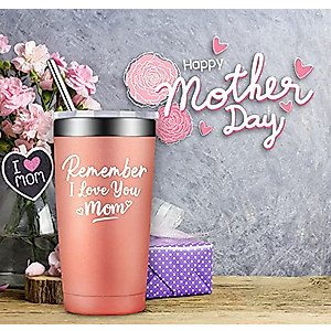 BIRGILT Mom Gifts from Daughter, Son, Kids - Remember I Love You Mom - Christmas Gifts for Mom - Mothers Day Gift for Mom - Tumbler Cup