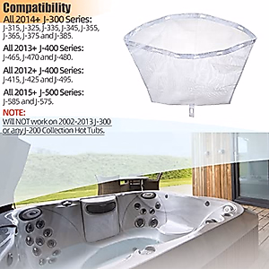 Alocs 6570-398 Filter Net Bag for Ja-cuzzi - 2014+ J-300, 2012+ J-400, 2015+ J-500 Series Hot Tub Mesh Skimmer with 11 Clip Holes