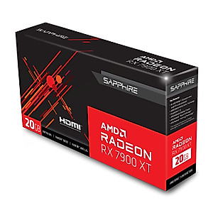 Sapphire 21323-01-20G AMD Radeon RX 7900 XT Gaming Graphics Card with 20GB GDDR6, AMD RDNA 3, Black