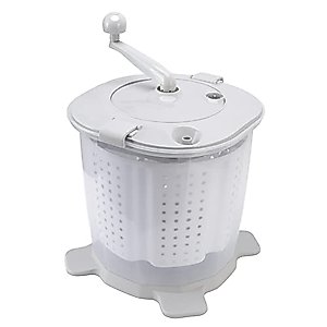 Mini Hand Crank Washing Machine, Portable Manual Clothes Washer and Spin Dryer, Fast Dehydration Small Compact Traveling Outdoor Laundry Machine for Dormitory Apartment Camping Nordic Grey