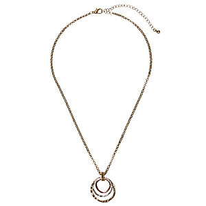 SPUNKYsoul 3 Circle Handmade Necklace for Women (3-Toned with Gold Chain)