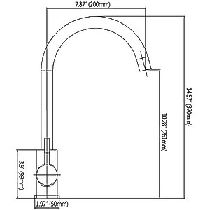 Jshozzy Modern Bar Sink Faucet Stainless Steel Bar Faucet for Kitchen Sink Single Handle Hot and Cold, Brush Nickle Prep Sink Faucet
