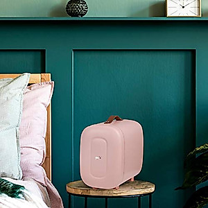 QUBI Mini Fridge, Professional Skincare Fridge, Mini Cosmetics Makeup Fridge, Compact Fridge 5 Liter (Cream White, 5L)