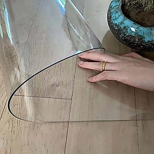 Clear PVC Desk Chair Mat Chair Mat for Floor Protection, PVC Clear Transparent, Non-Slip Floor,1.5mm,Non-Slip Office Chair Mat Desk Pads Mat,Transparent Waterproof Chair Mat for Hardwood Floor Carpet