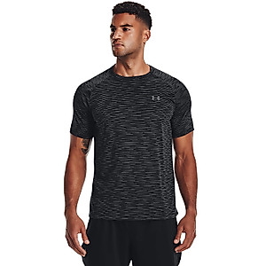 Under Armour Mens Tech 2.0 5C Short Sleeve T-Shirt, Black (001)/Pitch Gray, X-Large